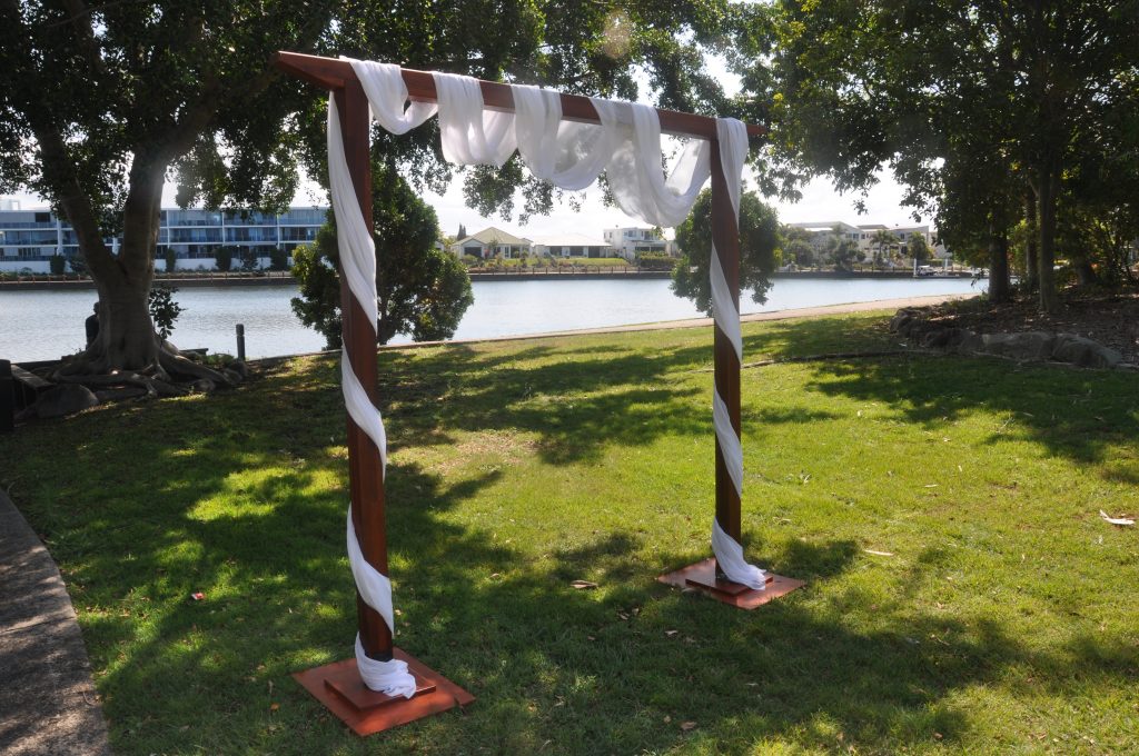 Timber Wooden Wedding Arbor | Alfie's Event Hire
