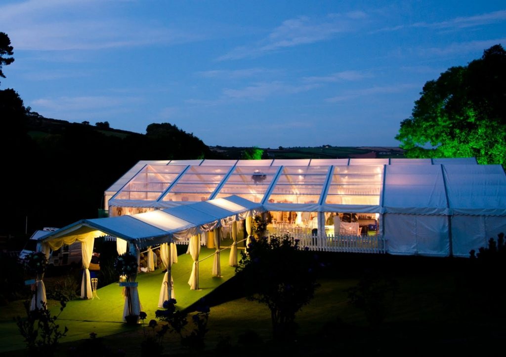Marquee Structure Clear Roof 10M x 12M | Alfie's Event Hire